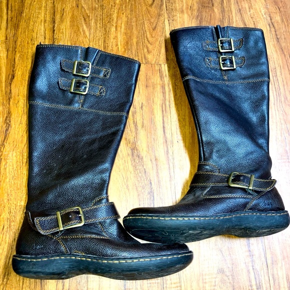 Born | Shoes | Boc Born Concepts Tall Brown Leather Boots 75 Comfort ...
